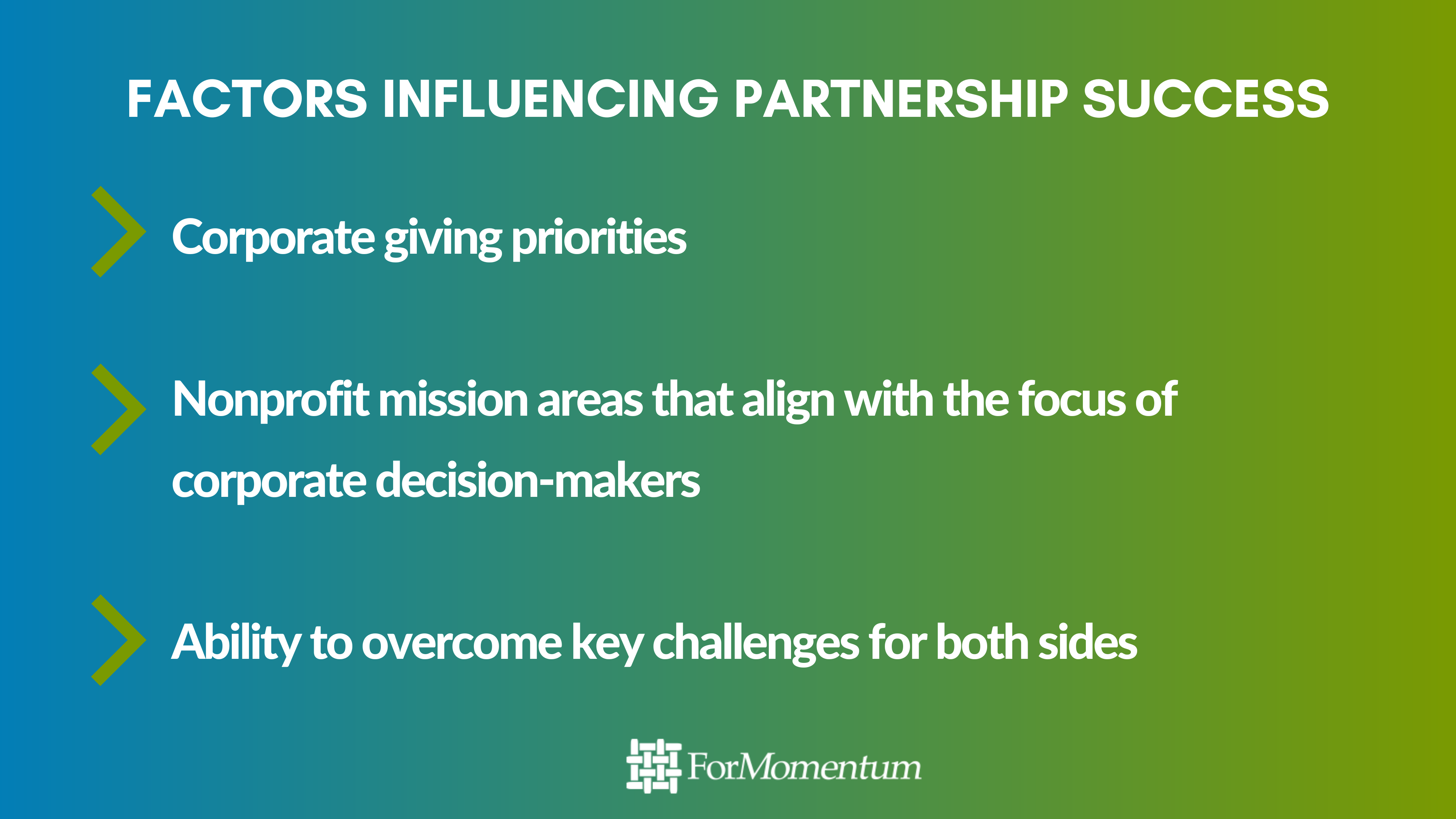Key Research Findings—Next Level Partnerships| Part III - For Momentum